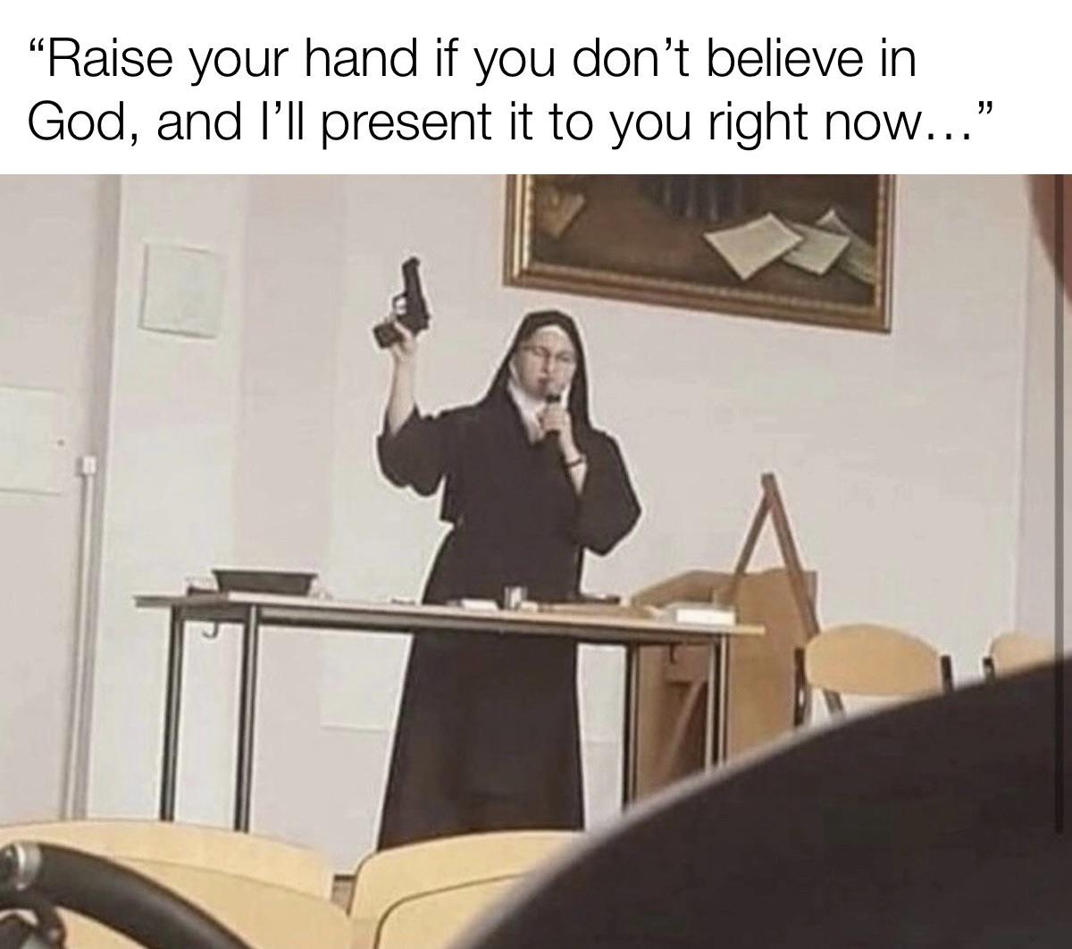Raised Hand Meme