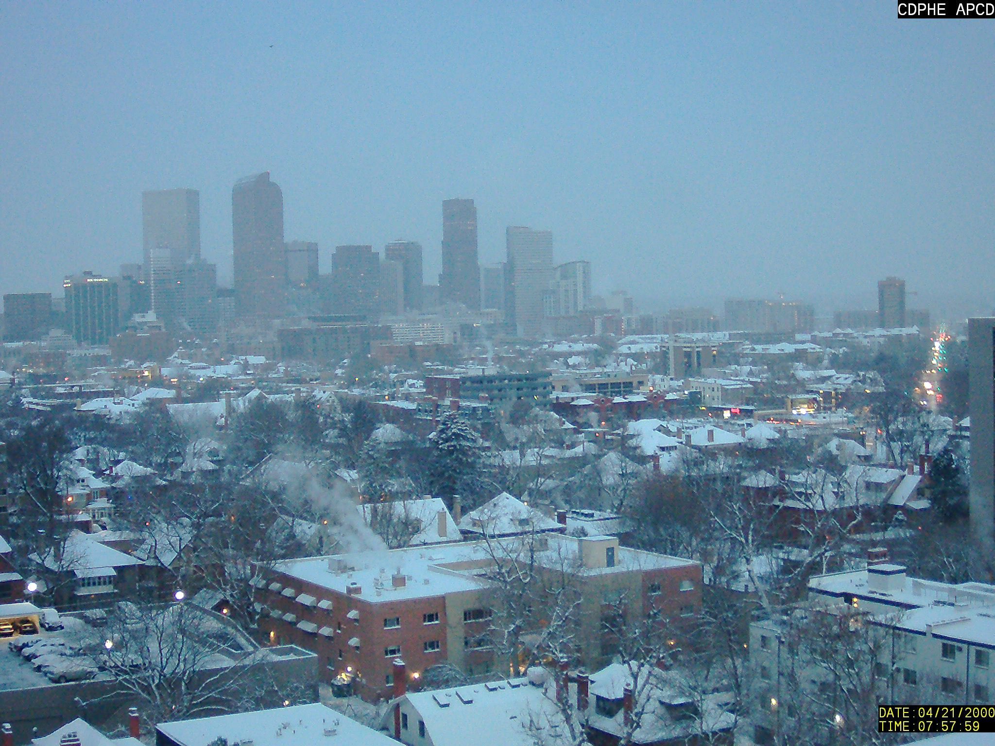 Snowy Denver Skyline