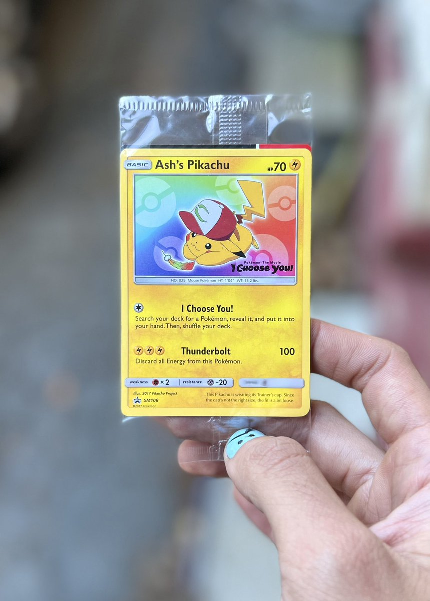 Ashs Pikachu Card