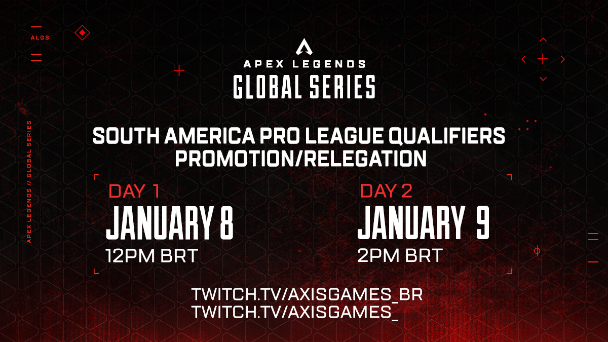 Apex Legends Esports on Twitter: "#ALGS Split 2 Pro League Qualifiers for our South America ...