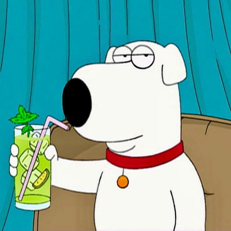 Family Guy Brian Griffin Drinking