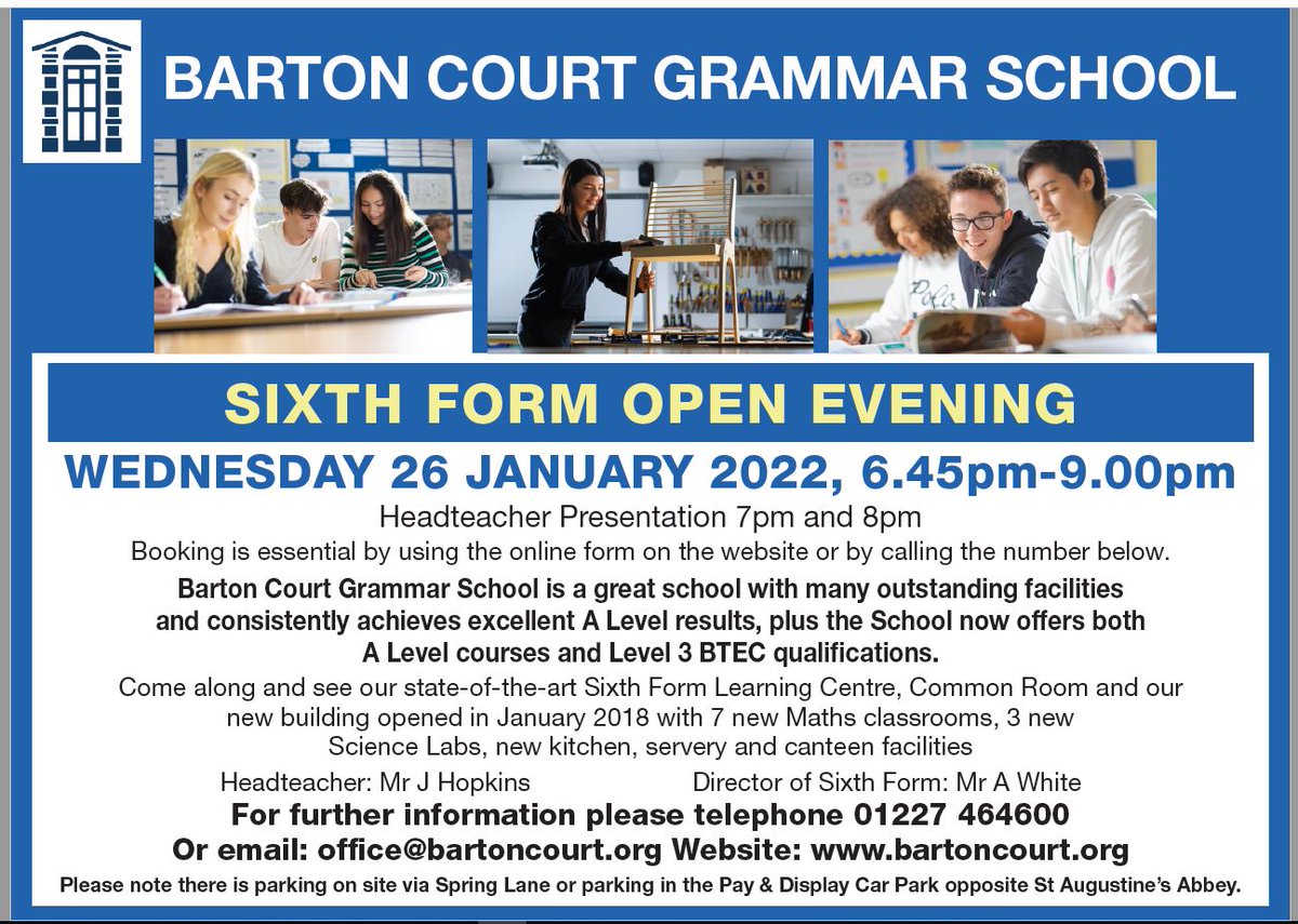 Welcome to the Barton Court Grammar School website