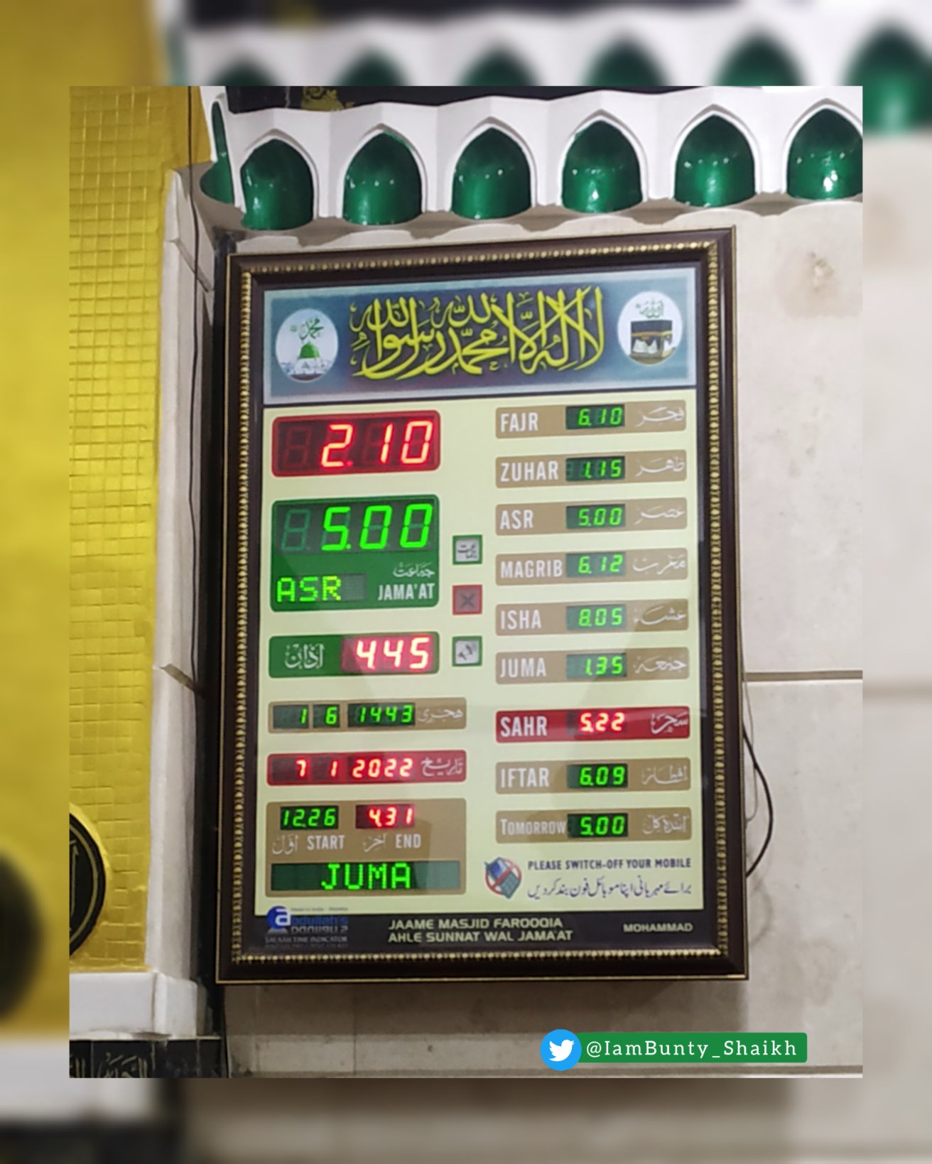 Namaz Time Table Clock Price Discount Online | instrumentation.kmitl.ac.th