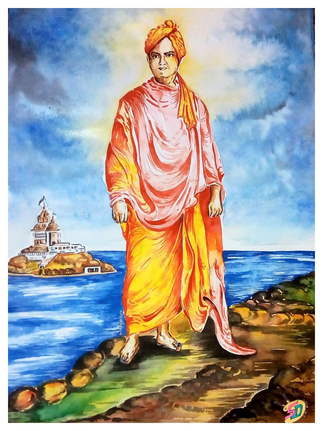 How To Draw Portrait Of Swami Vivekananda