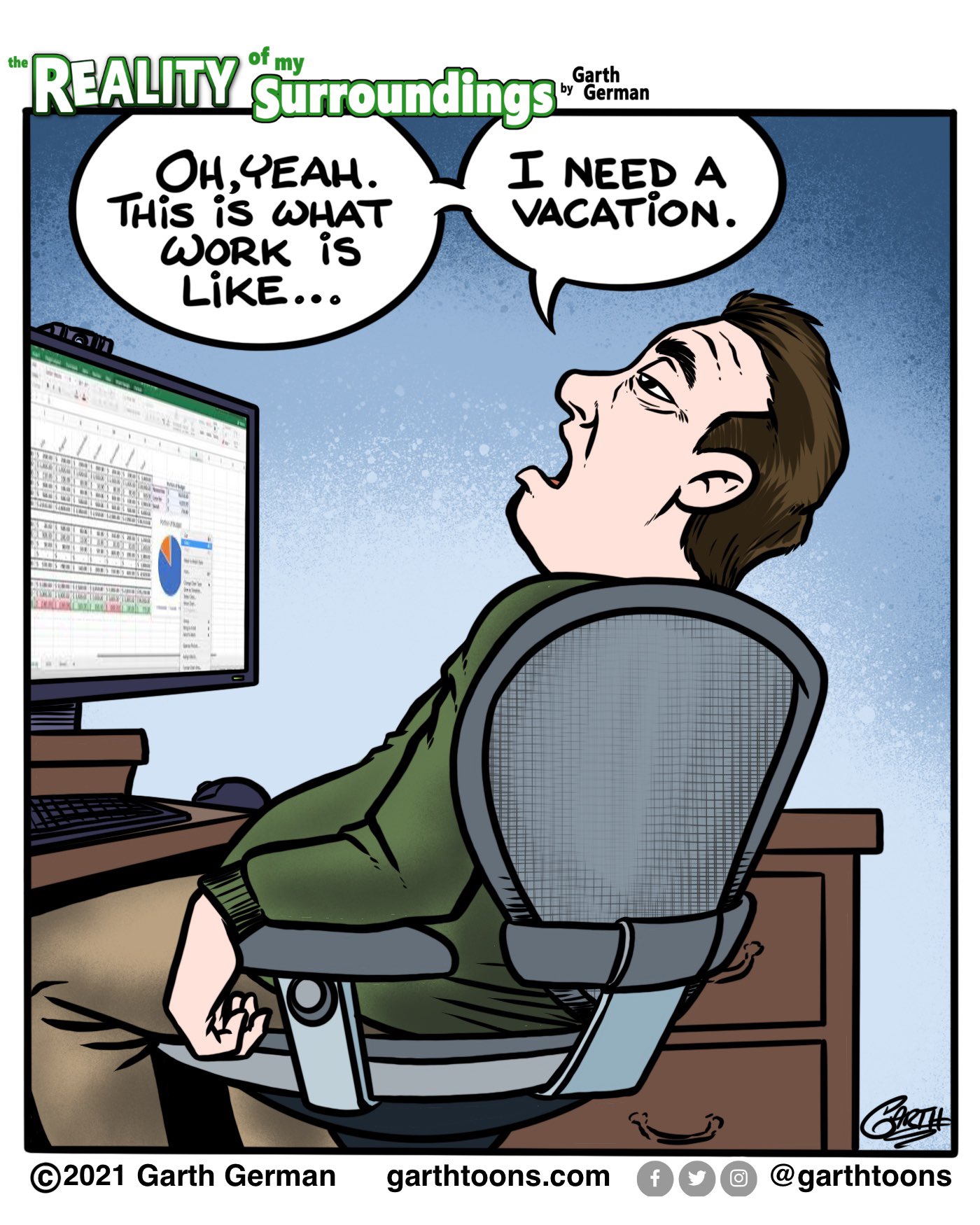 Hard Work Funny Cartoon