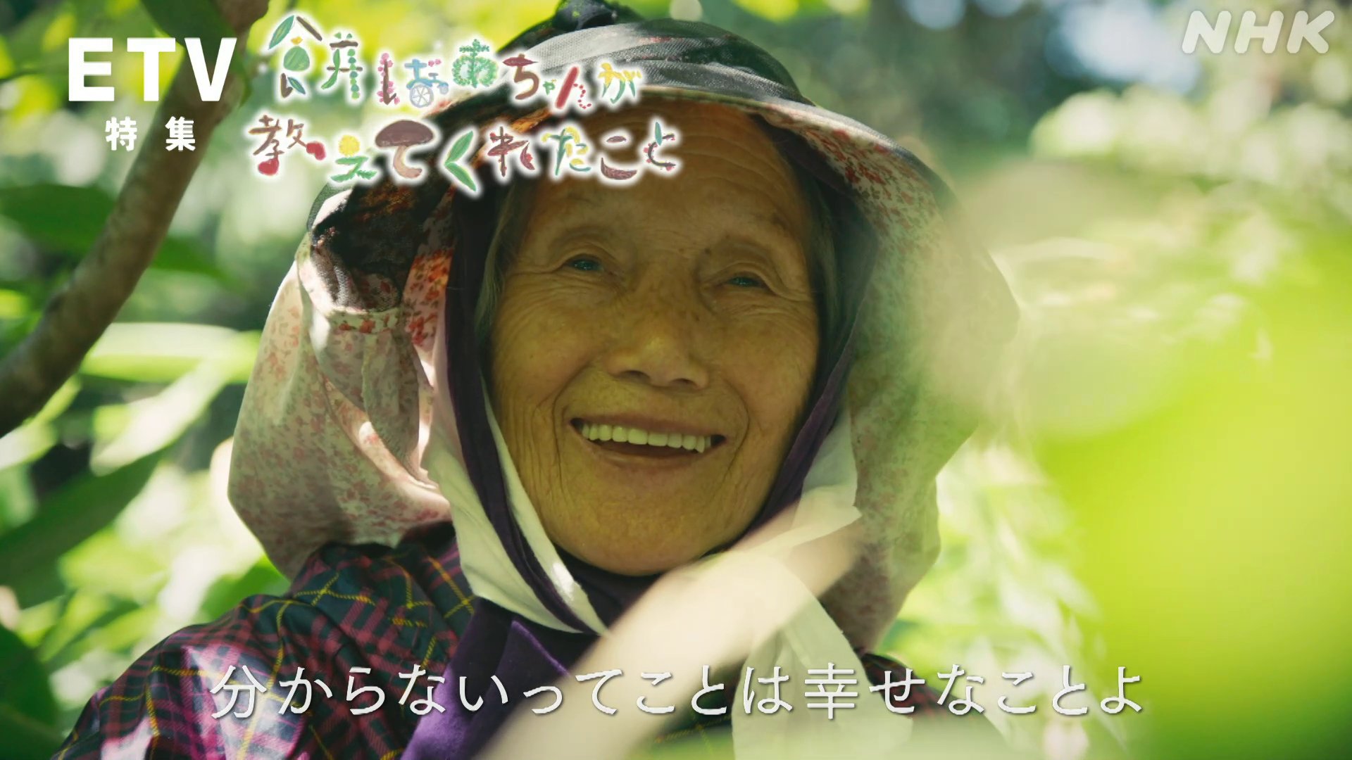 NHK「ETV特集」公式 on Twitter: "【ご覧頂きありがとうございました！】 #ETV特集 「#餅ばあちゃんが教えてくれたこと」 再放送は12（水）深夜24時 #Eテレ です ...