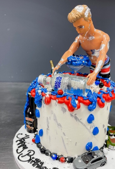 Drunk Ken Doll Birthday Cake