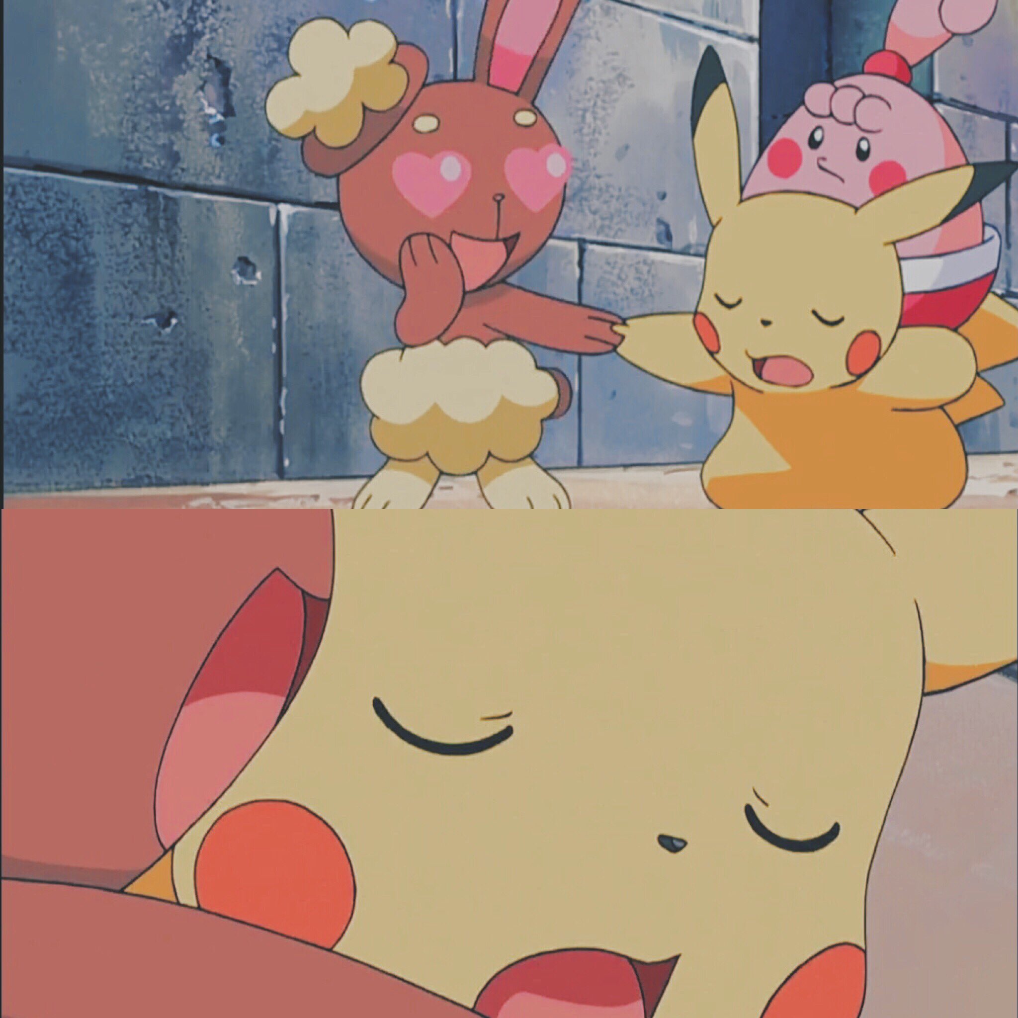 Emolga And Pikachu Kiss