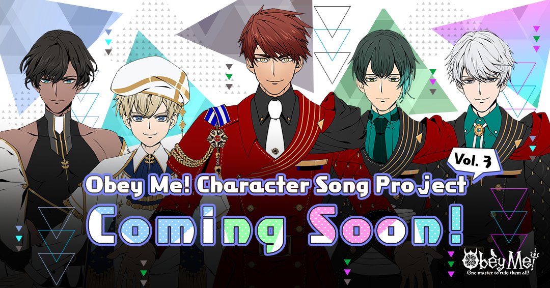Obey_Me_Official on Twitter: "😈 Obey Me! Character Song Project Vol. 3 ...