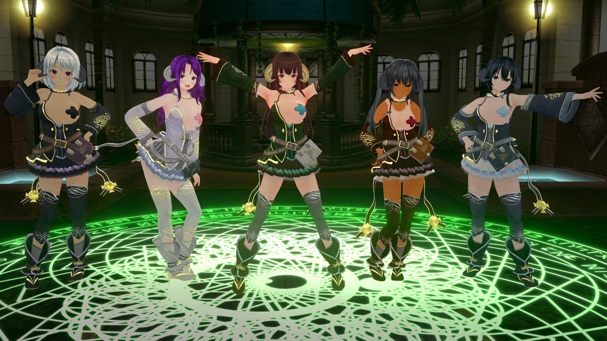 potsu on Twitter: "#COM3D2 #カスタムオーダーメイド3D2 自ロダにソーサレスセットのNPR改造品をアップしました ・全5色 ・トップスはポロリ差分2種、DCMの ...