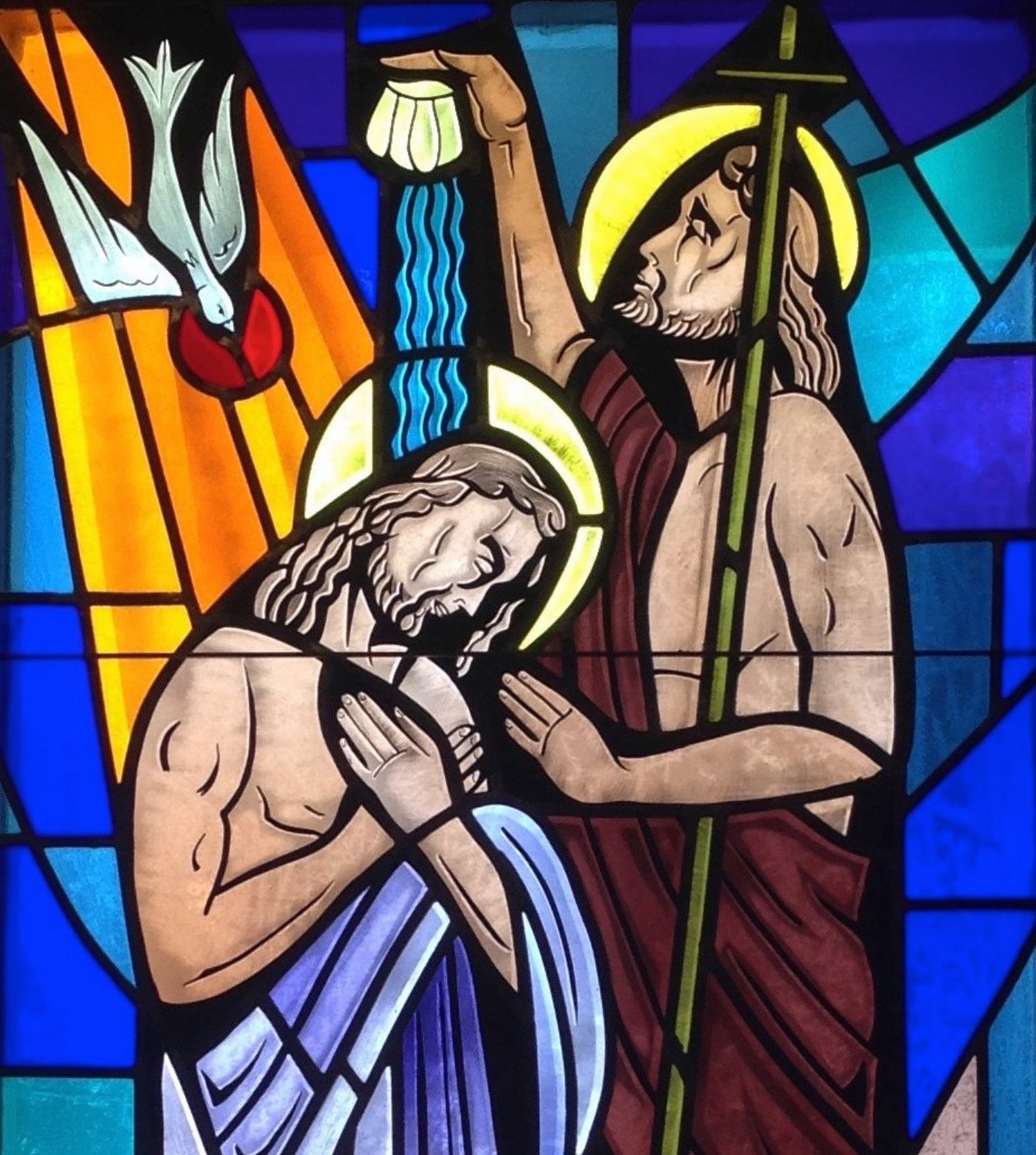 Baptism Shell Stained Glass