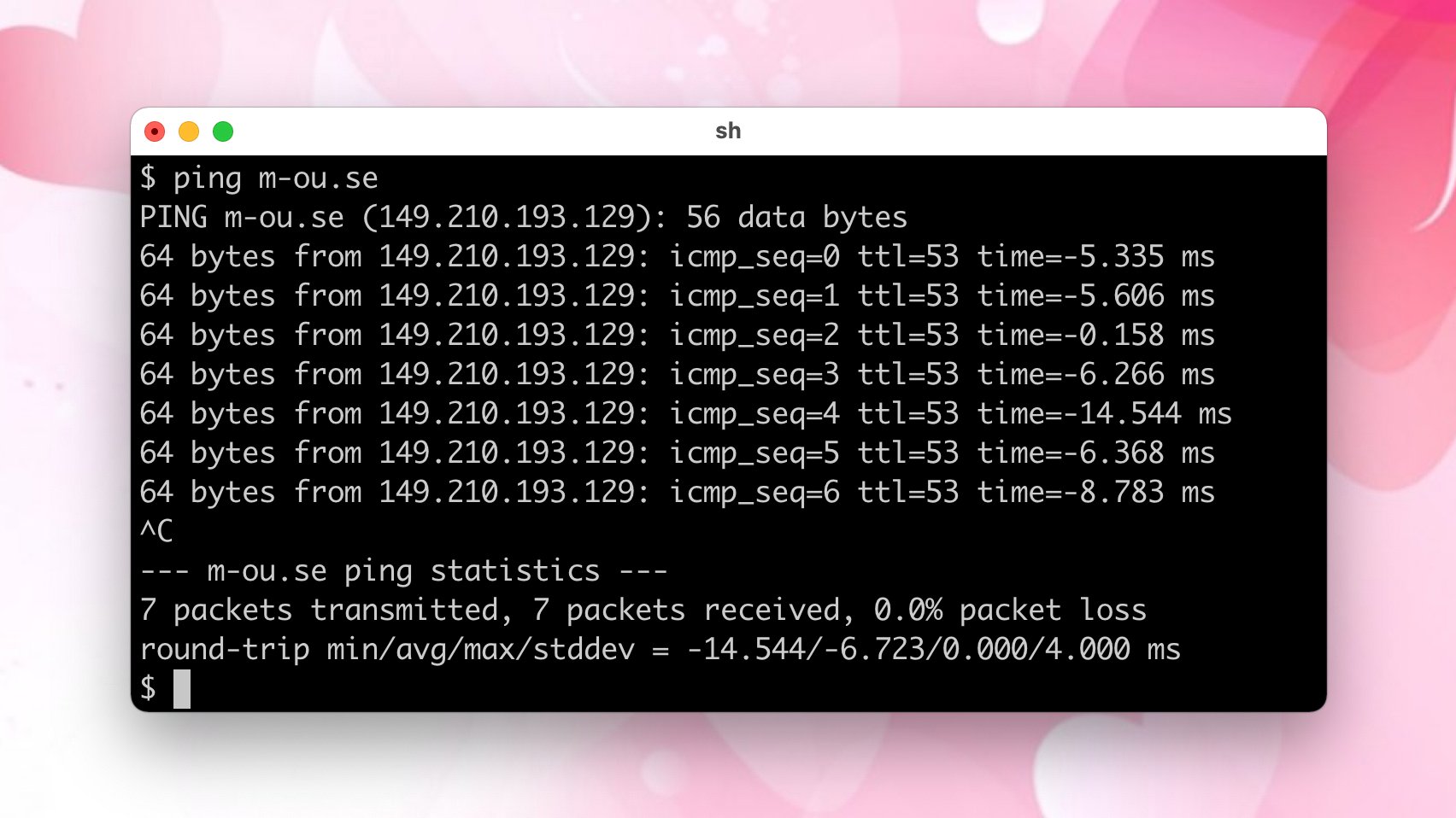 Mara Bos on Twitter: "Mac's `ping` implementation doesn't even care if the ping times become ...