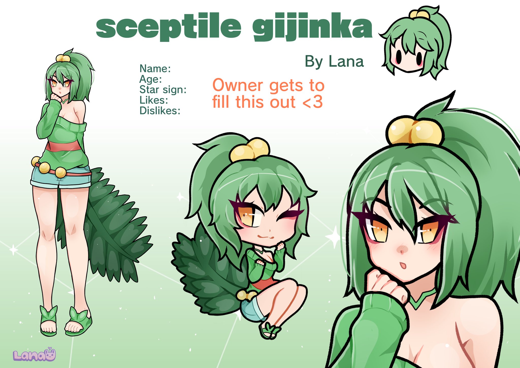 Sceptile Gijinka