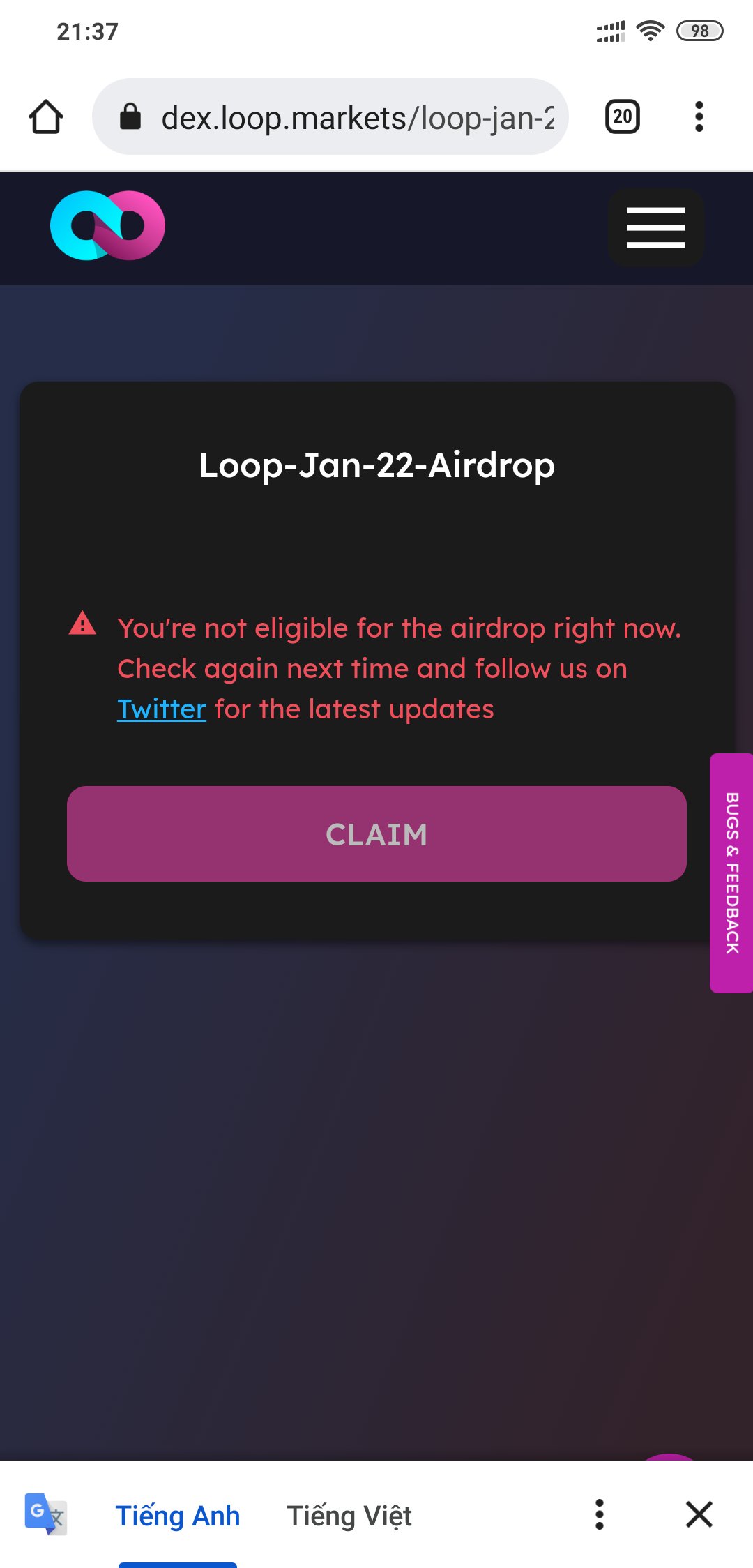 Loop Finance: DeFi + NFTs on Cosmos ⚛️ on Twitter: "🚨 JANUARY AIRDROP NOW LIVE 🚨 Don't wait to ...