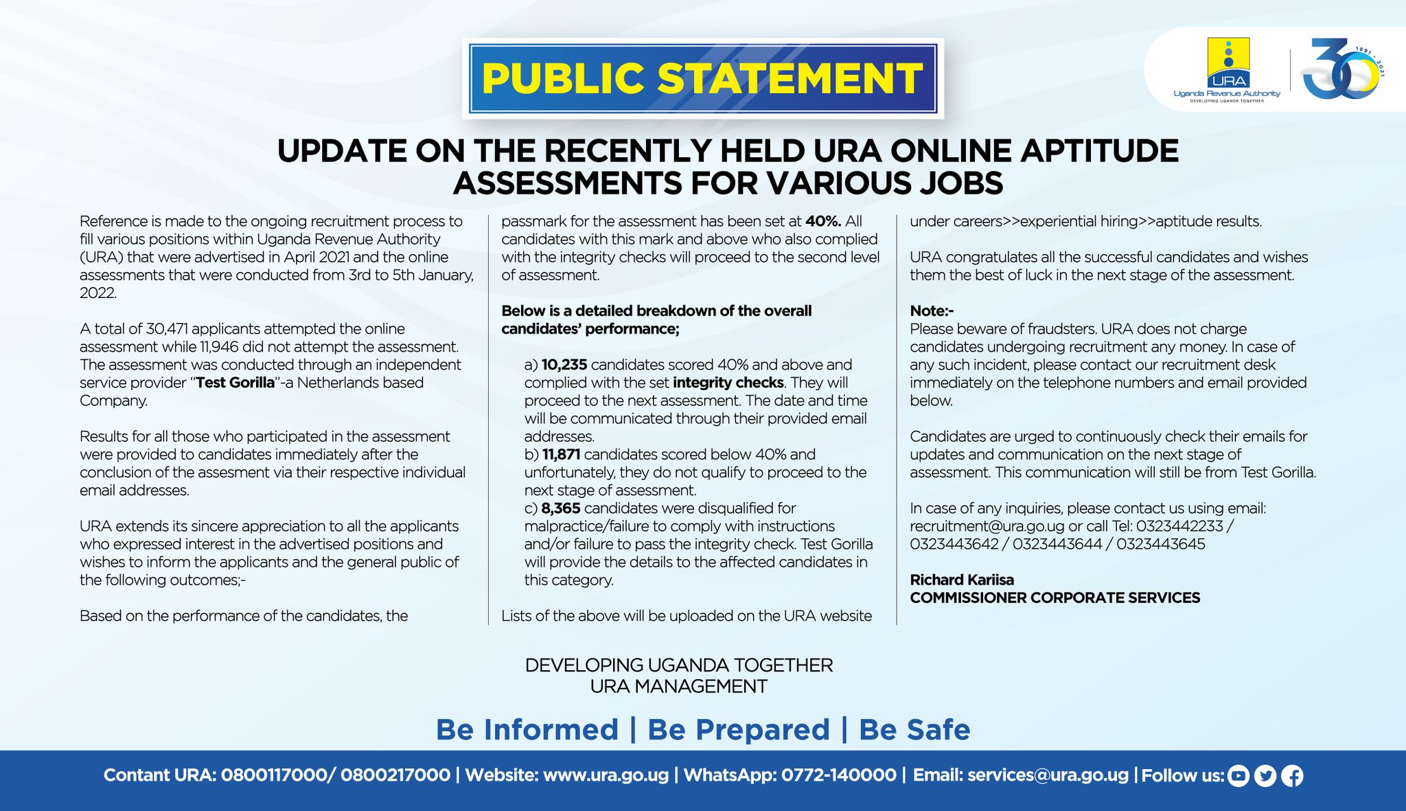 Uganda Revenue Authority On Twitter URAPublicAnnouncement Alert uganda-revenue-authority-on-twitter-urapublicannouncement-alert
