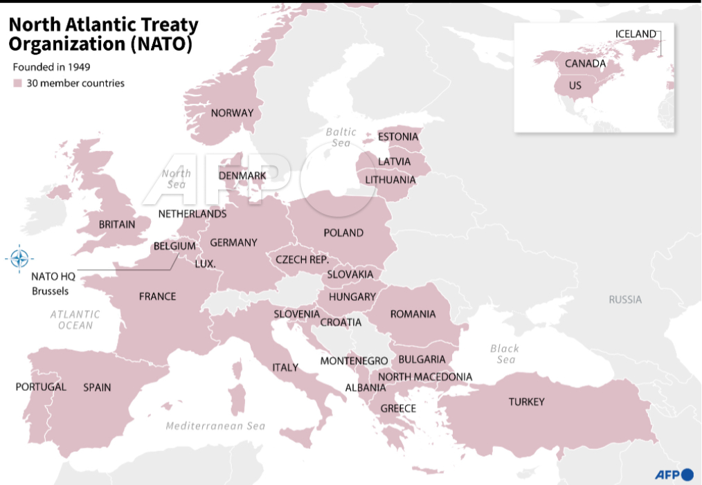 North Atlantic Treaty Organization Map