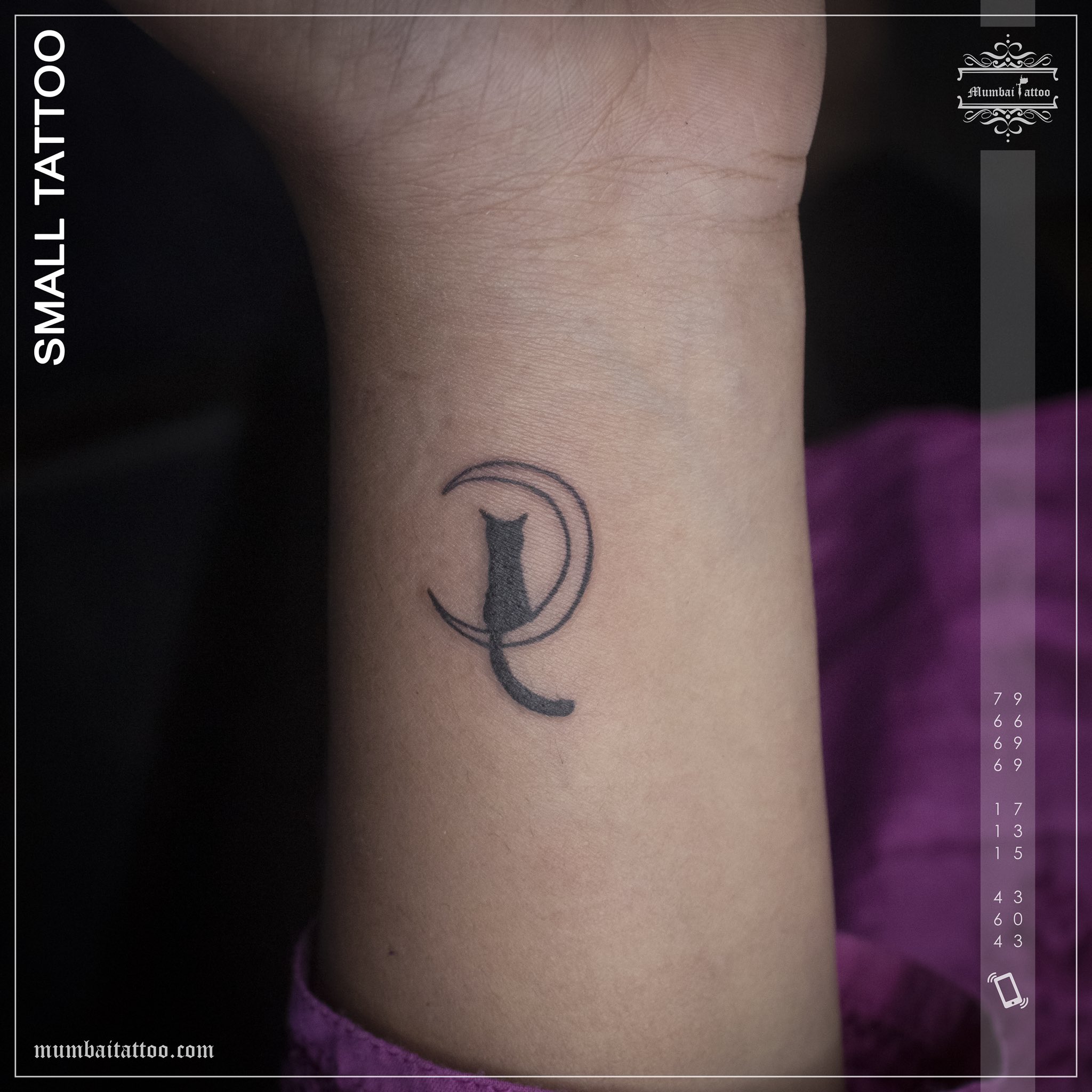 Cat Moon Tattoo Designs Studio 85 Tattoo #Repost By James