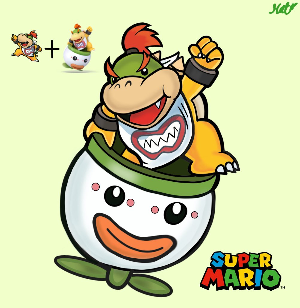 Bowser Jr Drawings