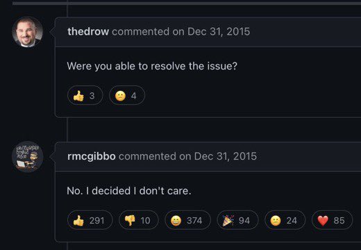 reactions on Twitter: "github were you able to resolve the issue no I decided I don’t care https ...