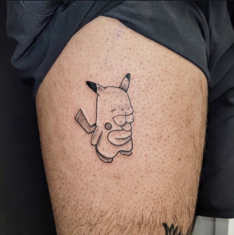 Simple Pikachu Tattoo