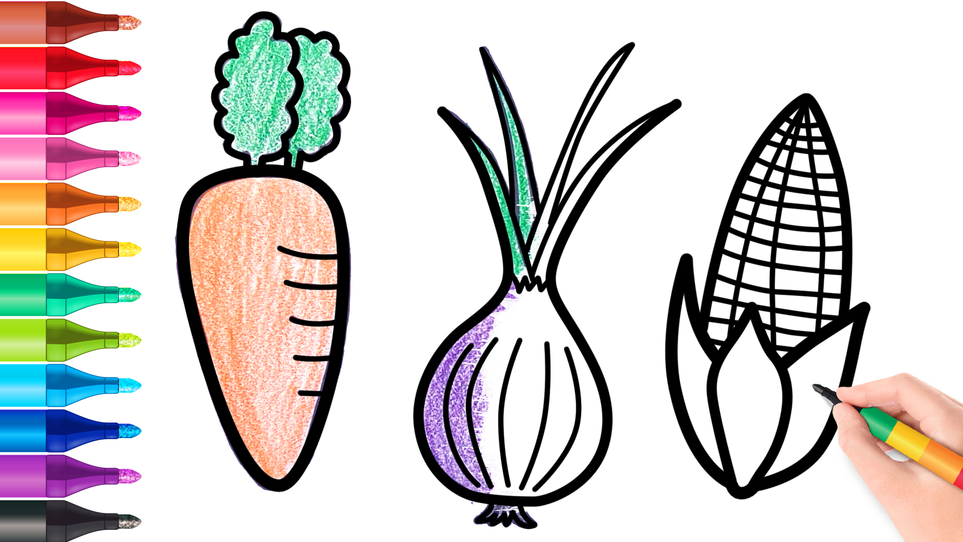 Vegetable Drawing For Kids