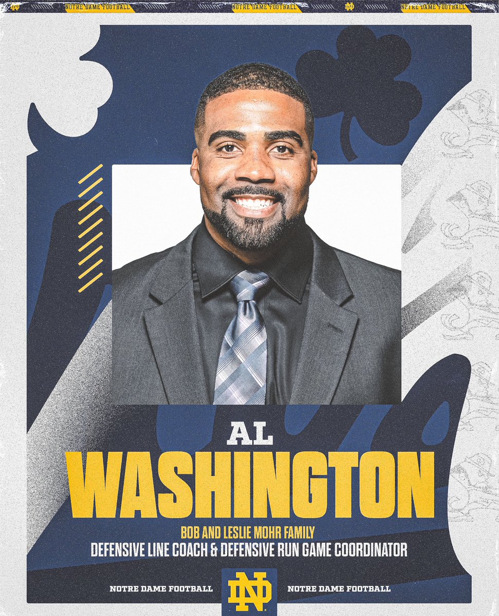 Notre Dame officially announces Al Washington as Defensive Line coach ...