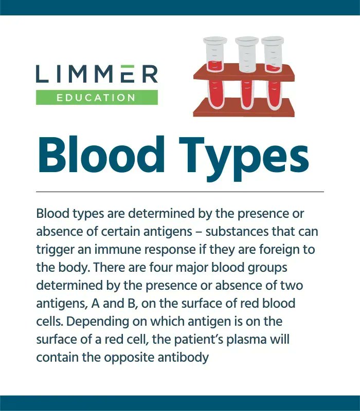 Limmer Education on Twitter: "Blood types are determined by the ...