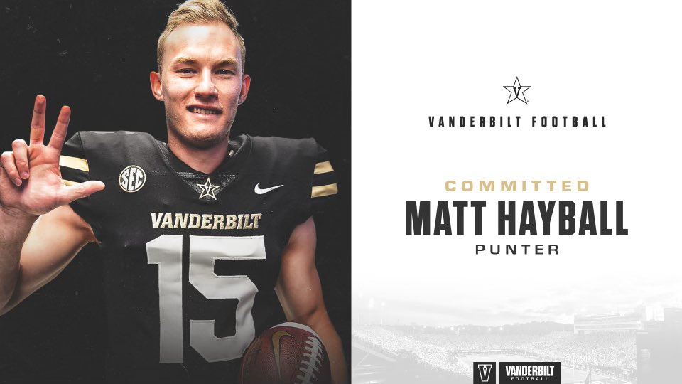 FAU P Matthew Hayball transfers to Vanderbilt : r/CFB