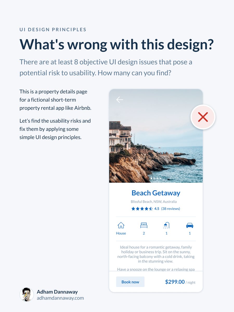 🤔 What's wrong with this UI design? It's a property details page for a ...
