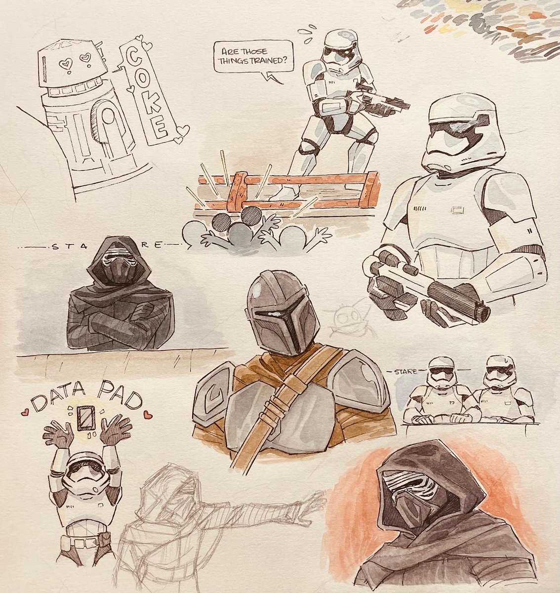 「Sketchbook page from my Disney Drawing Day today! I was real」Purpah ...