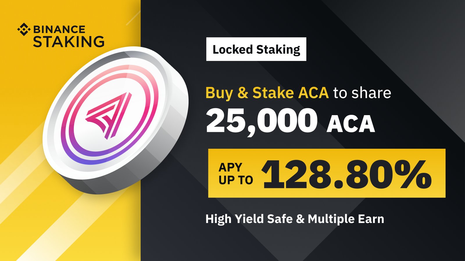 Binance on Twitter: "#Binance Staking is proud to launch new high-yield $ACA locked staking ...