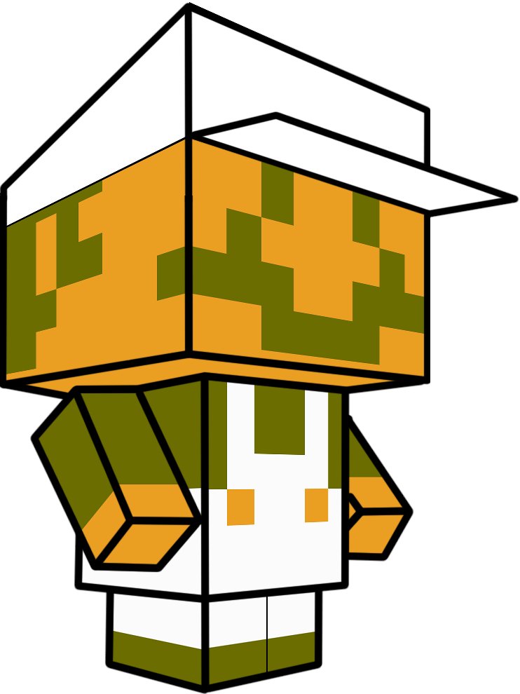 Minecraft Papercraft Luigi