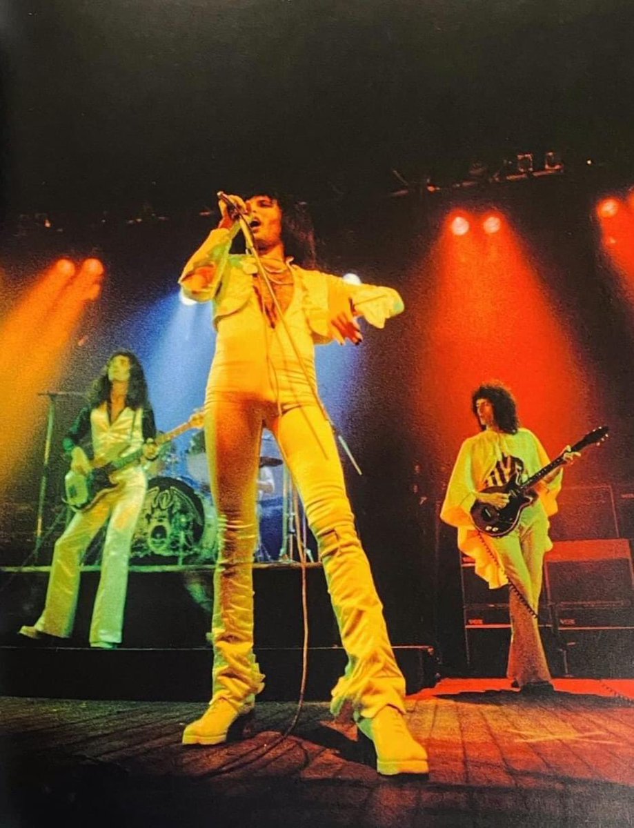 Queen on stage during 'Queen Invite You To ... A Night At The Opera ...