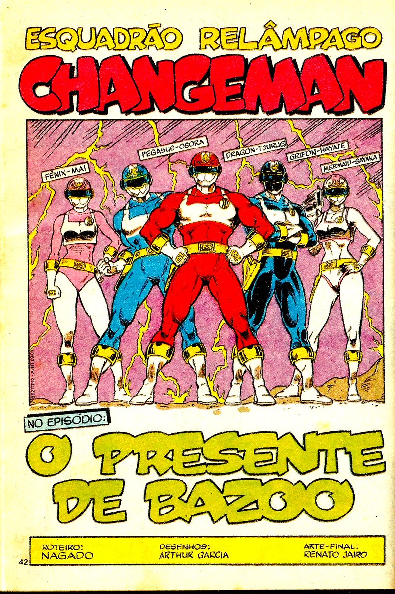Changeman comic book released in Brazil 25 years ago : r/supersentai