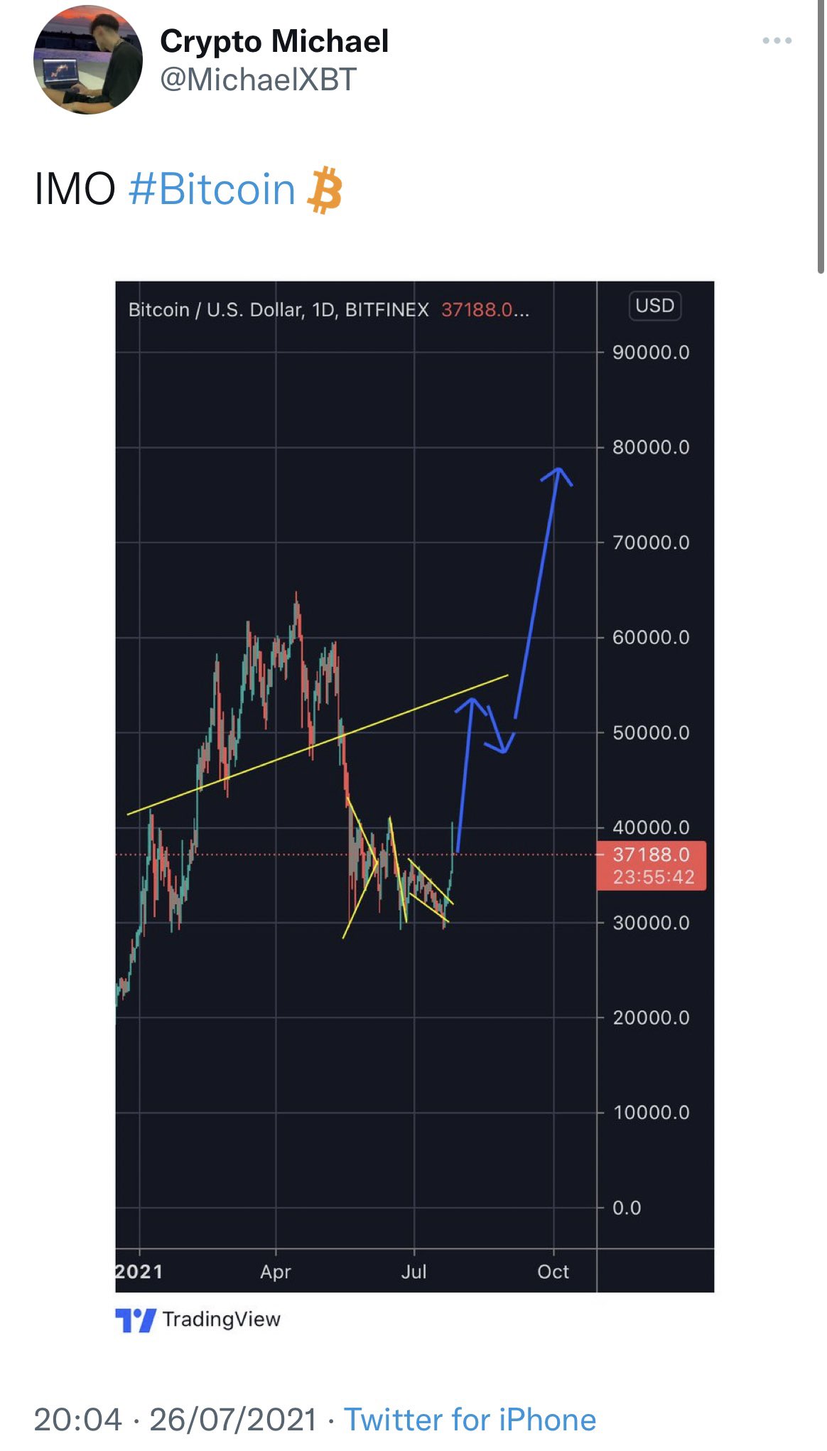 Crypto Michael on Twitter: "Is this the most accurate #Bitcoin chart prediction of recent times ...