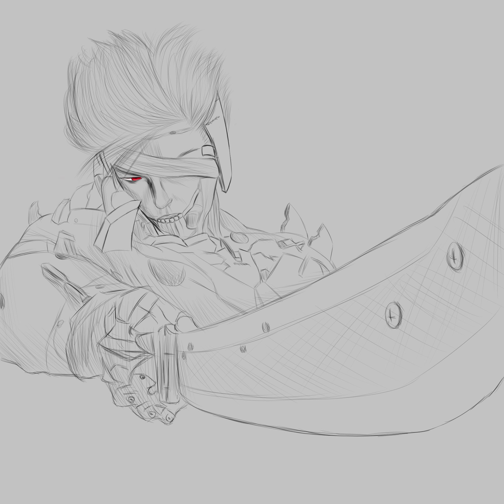 Metal Gear Rising Raiden Drawing