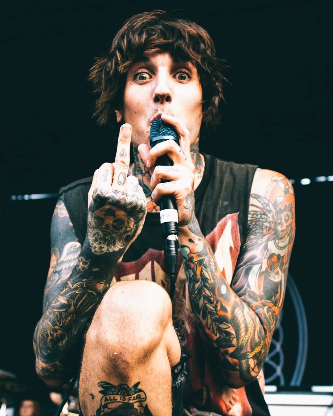 Tattoos Finger Oliver Sykes Oliver Sykes On X: "It's A Secret 😏"