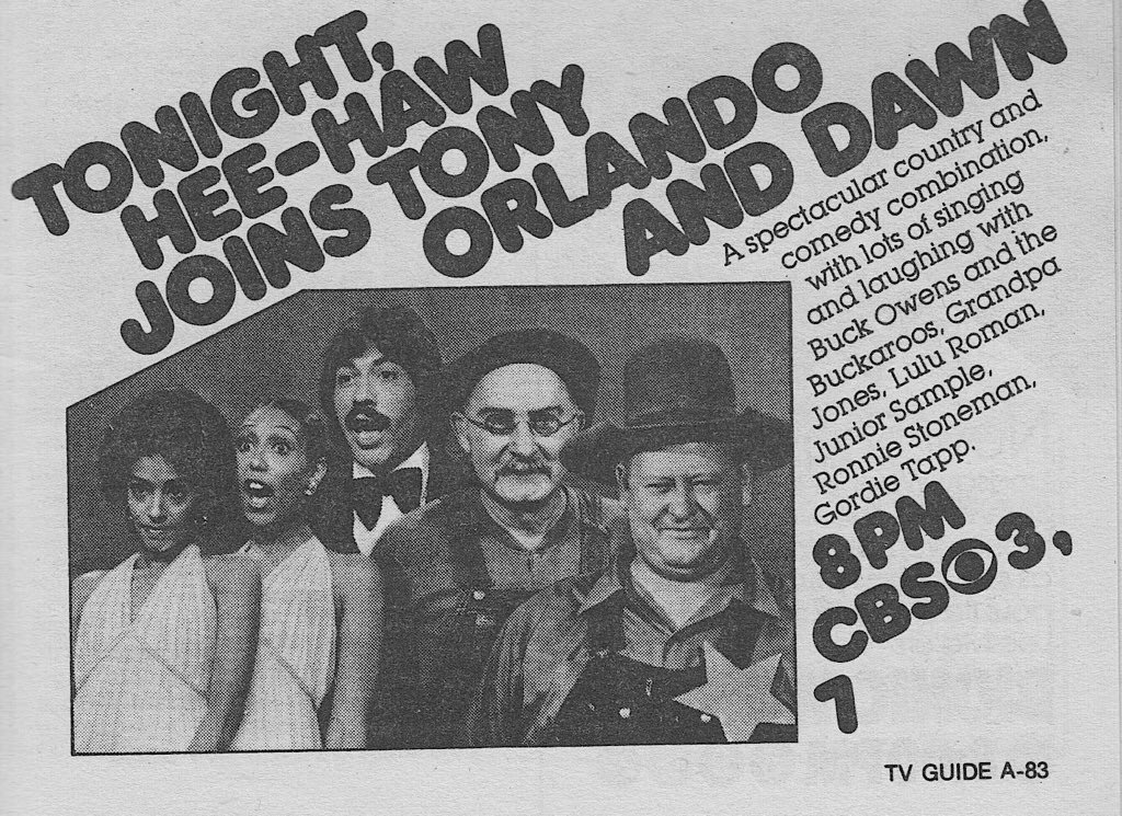 RetroNewsNow on Twitter: "📺CBS Primetime, January 14, 1976: — ‘Hee-Haw’ joins ‘Tony Orlando and ...