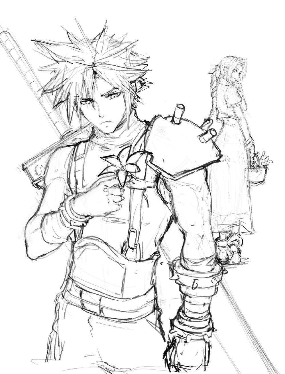Final Fantasy Coloring Pages Cloud
