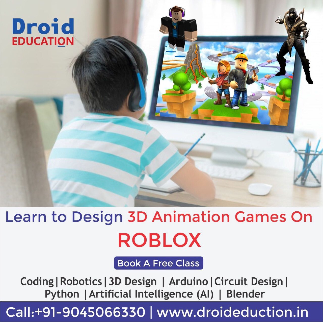 DROID EDUCATION on Twitter: "LIVE Coding & Robotics Classes for kids Age 6-16 years Book a Free ...