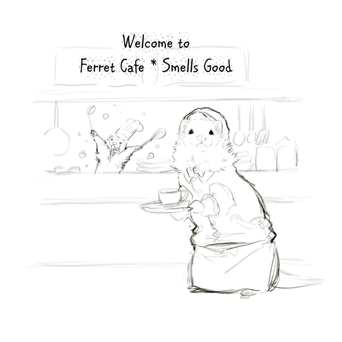 「New character Happy ferret chef appeared」|Ichigodawashi🐹🐹⛄️ ️の漫画