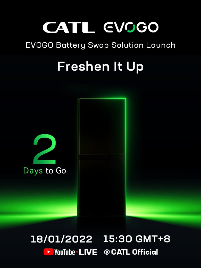CATL on Twitter: "The countdown is on! Don't miss our #EVOGO Battery Swap Solution Launch on 18 ...