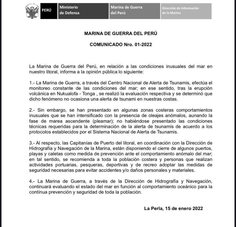 Tvperú Noticias On Twitter 🚨 LoÚltimo Comunicado De La Naval Peru