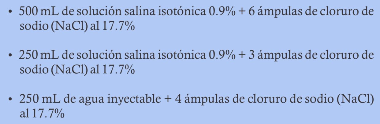 Soluciones Hipertonicas Soluciones Parenterales, Características Y