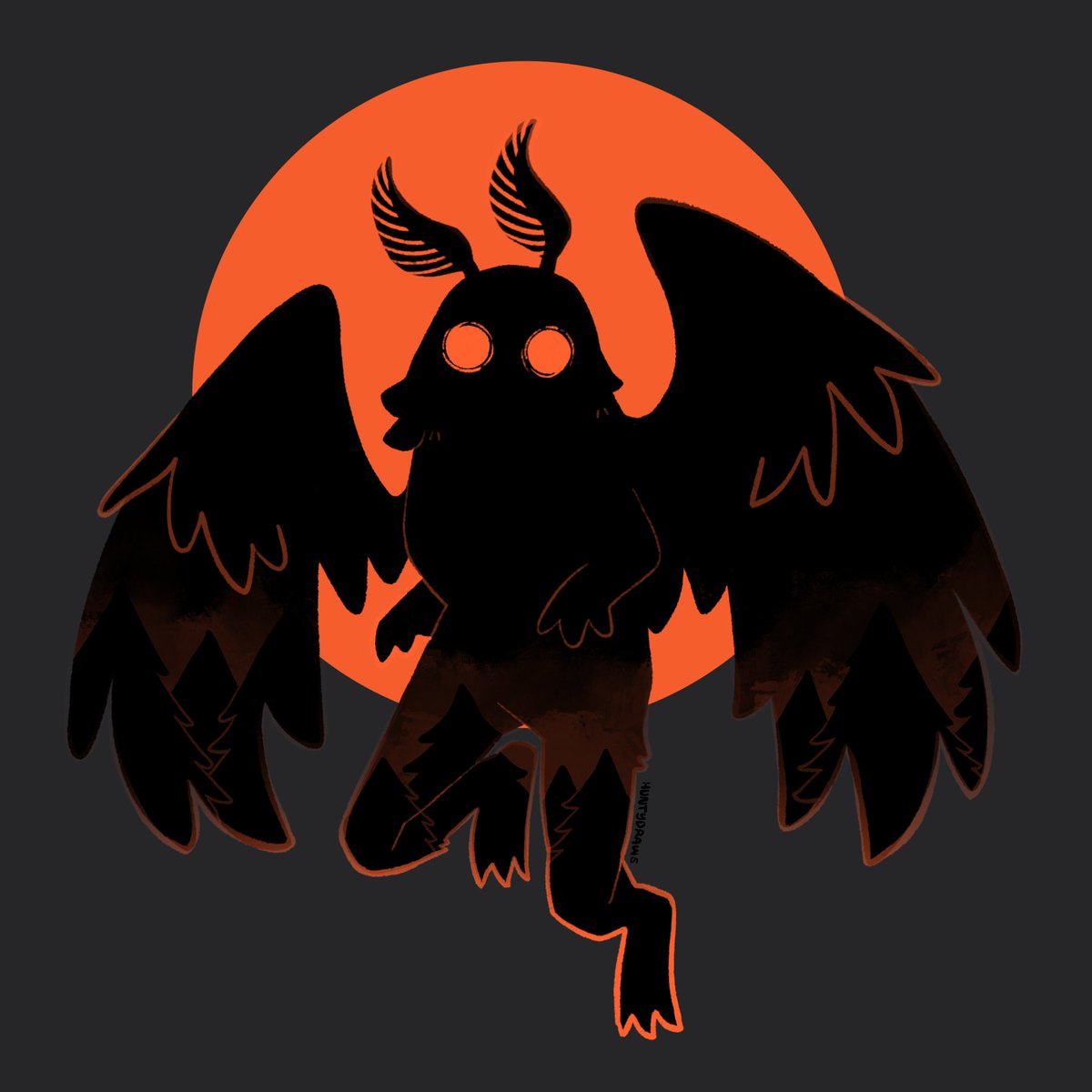 「Fun little mothman doodle I never posted」|Jess ⚡のイラスト