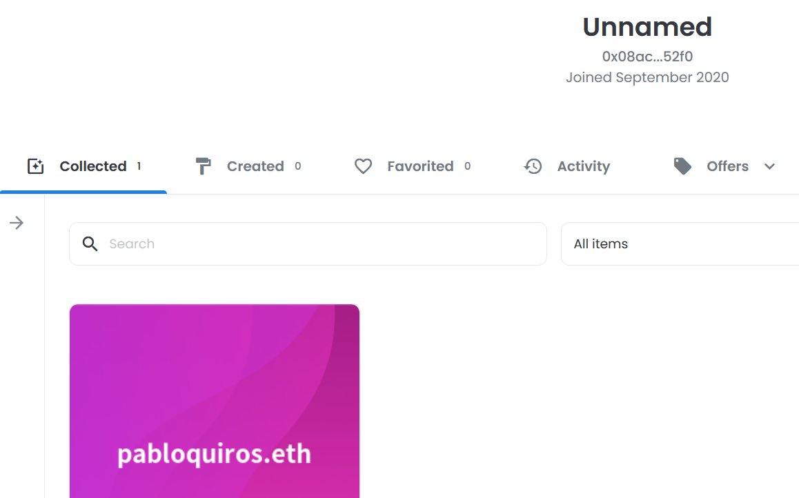 NFT Ethics on Twitter: "21/ When typing in the real name of Owlman into OS, an ENS domain showed ...