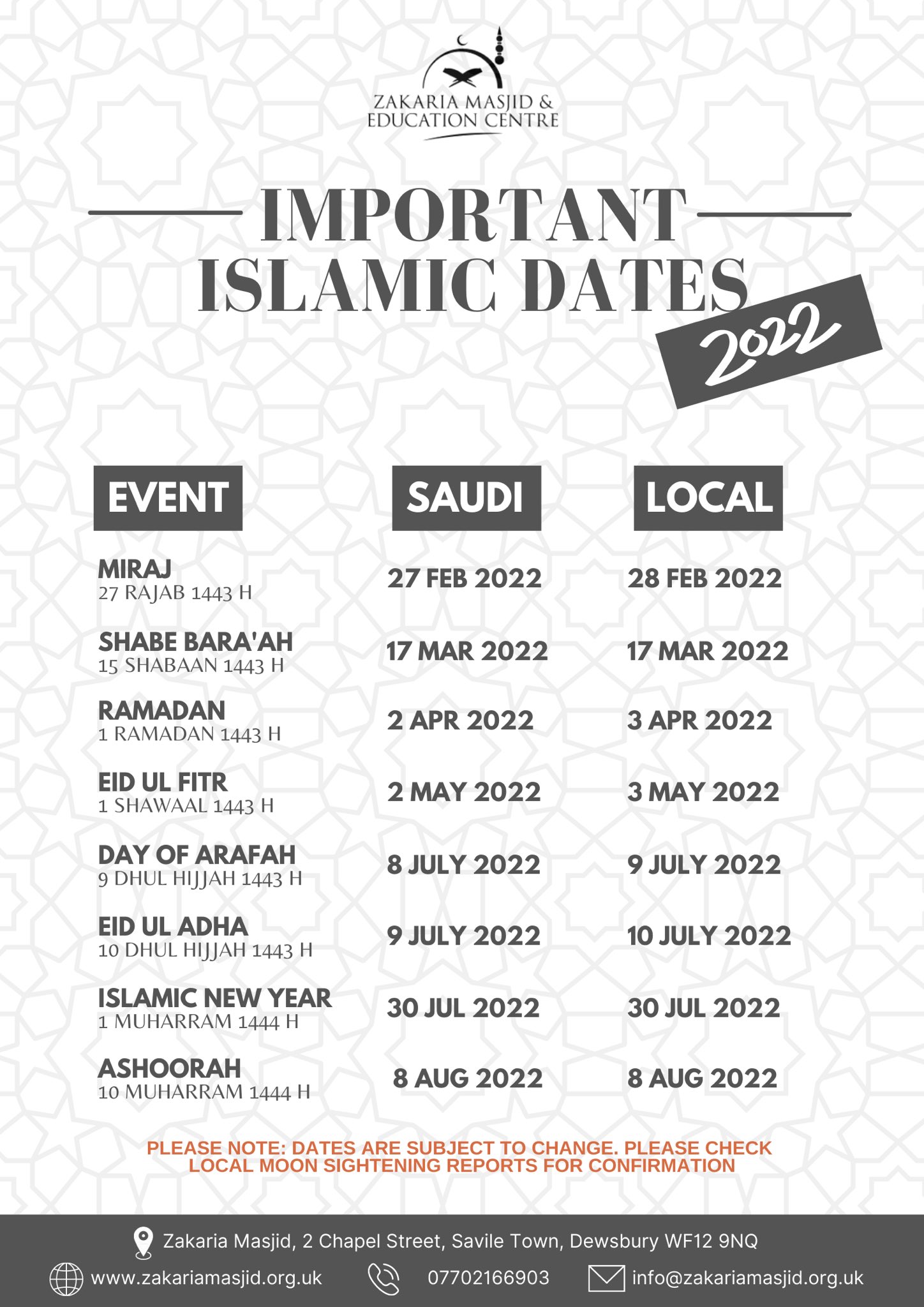 Islamic Calendar Important Dates 2024 - Janka Jillayne Islamic Calendar Important Dates 2024 - Janka Jillayne