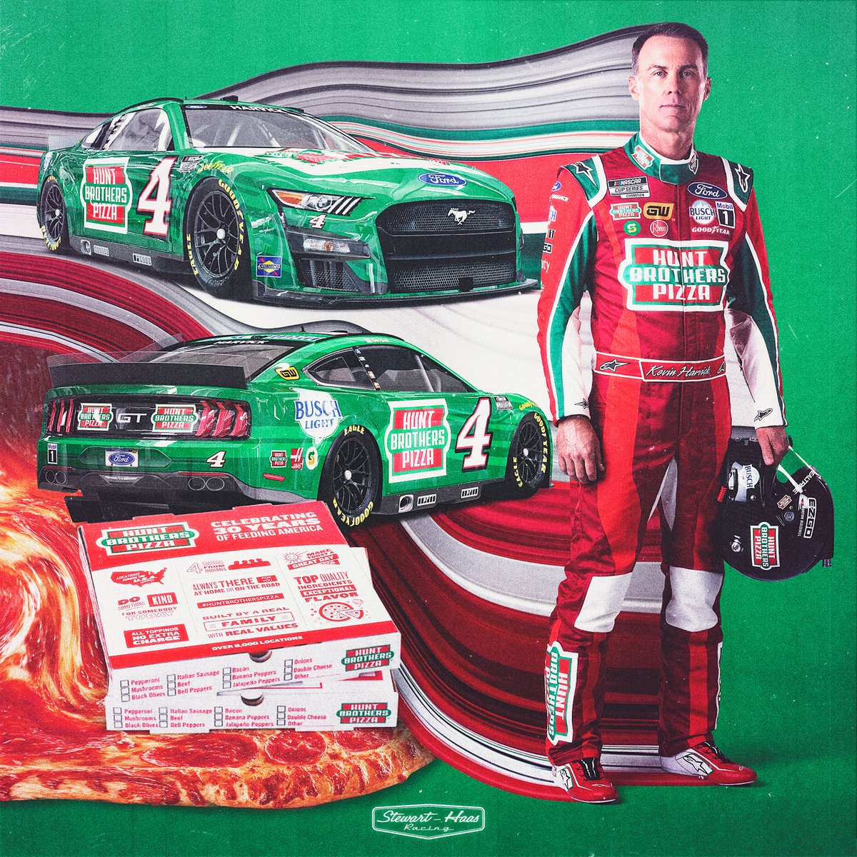 Kevin Harvicks Hunt Brothers Pizza Scheme for 2022 Officially Unveiled ...