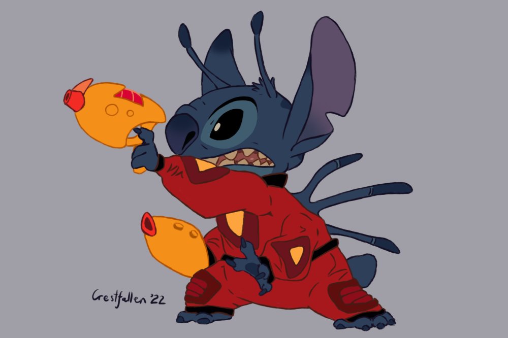 Stitch Alien Form Drawing