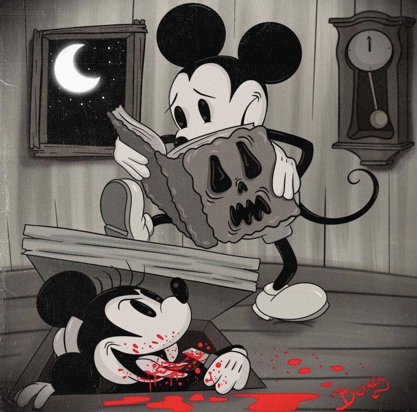 Evil Mickey Mouse Drawing